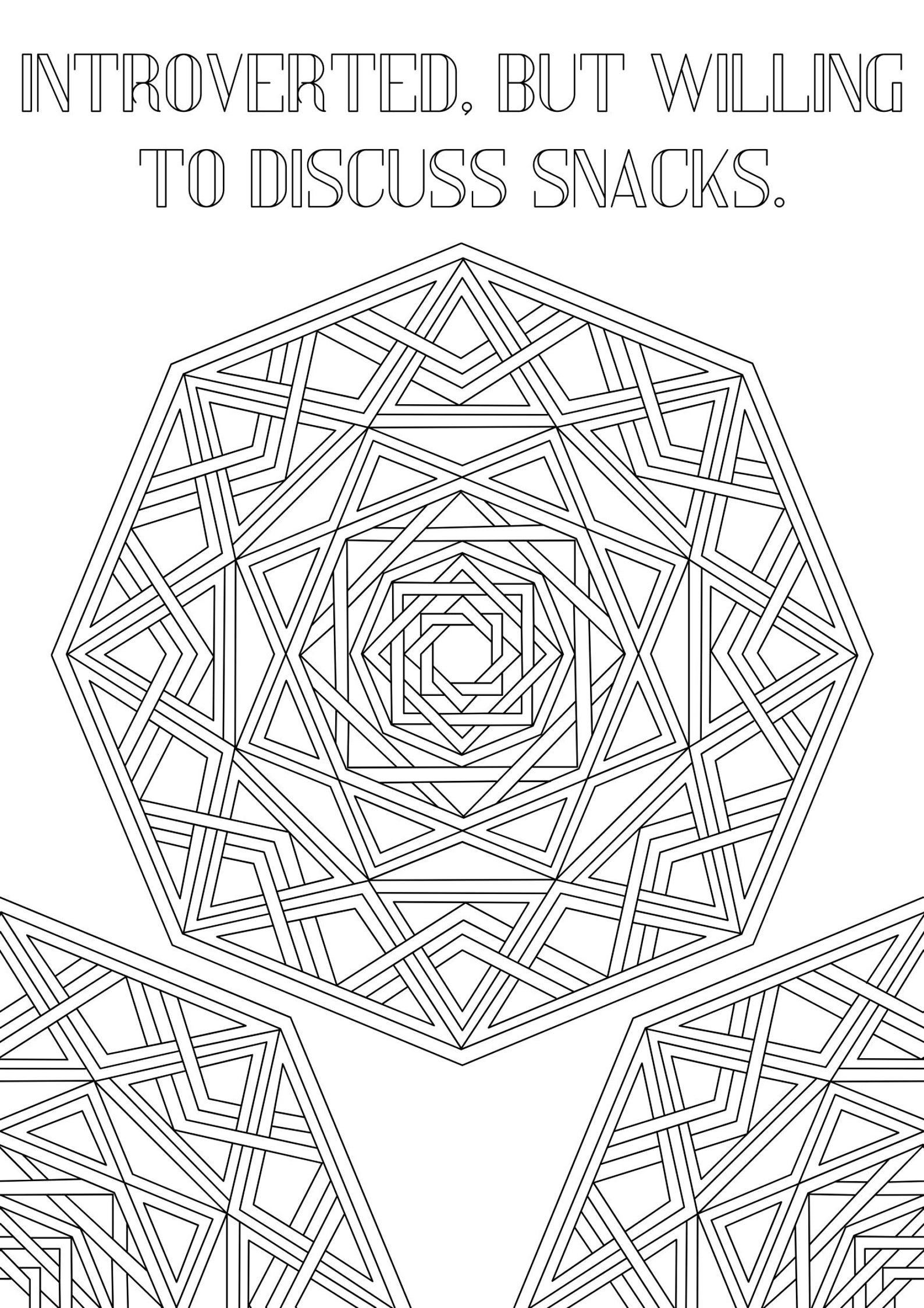 Funny Mental Health Coloring Book - 15 Adult Coloring Pages - Instant ...