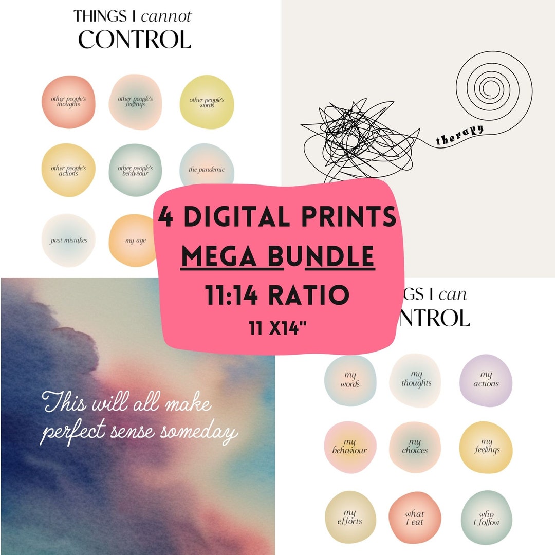 Mega Bundle POSTERS |set of 4| 11:14 Ratio Gallery Wall | Counseling ...