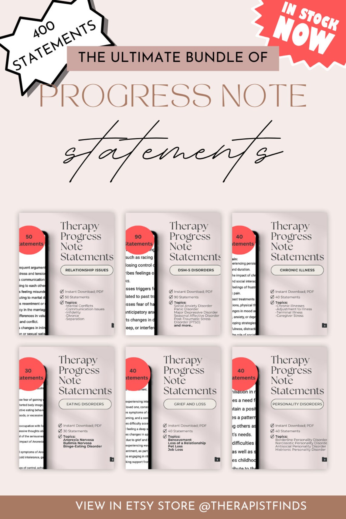 Therapy Progress Note Statements | Career and Job | Progress Notes ...