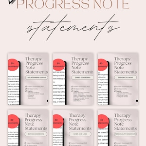 Therapy Progress Note Statements | Career and Job | Progress Notes ...
