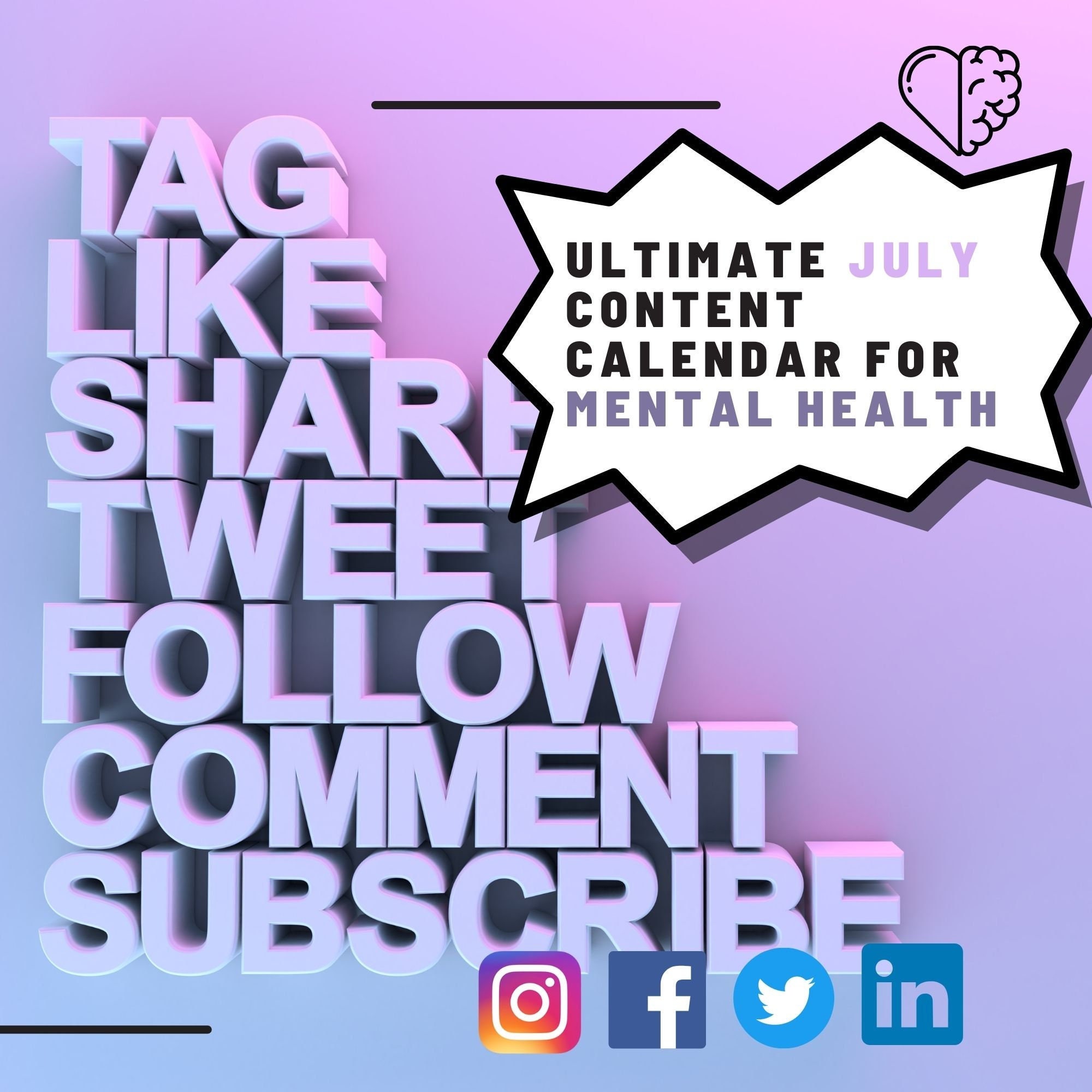 July Social Media Powerhouse for Mental Health: Your Ultimate Content ...