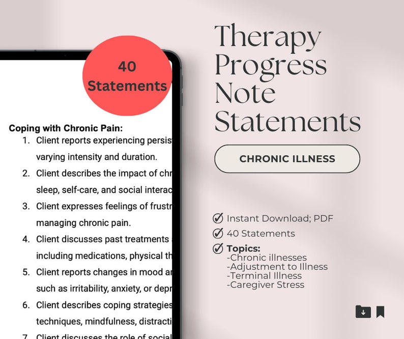 Therapy Progress Note Statements MEGA Bundle| 400 Statements | Instant ...