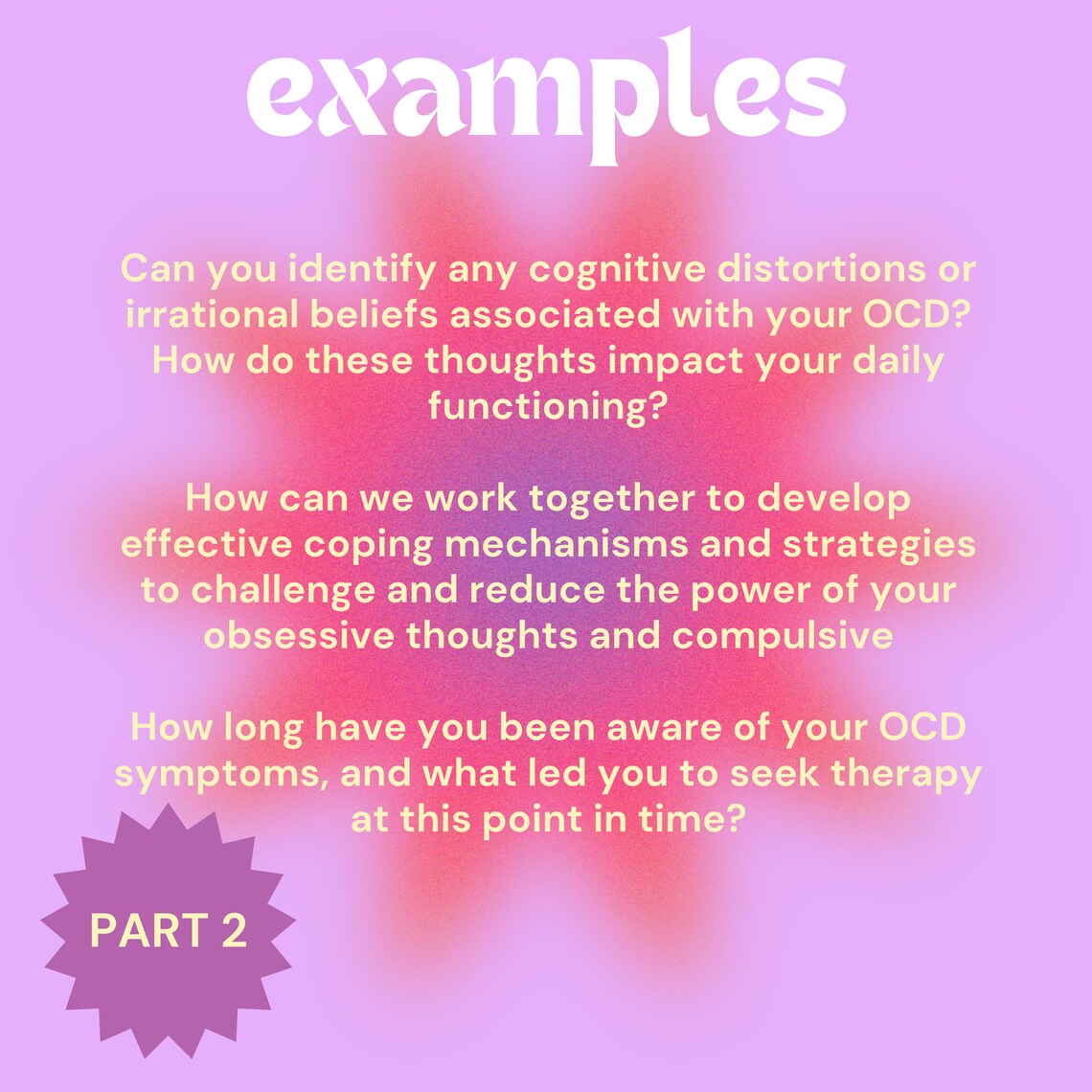 60 Therapy Session Questions OCD Mental Health Therapy Questions ...