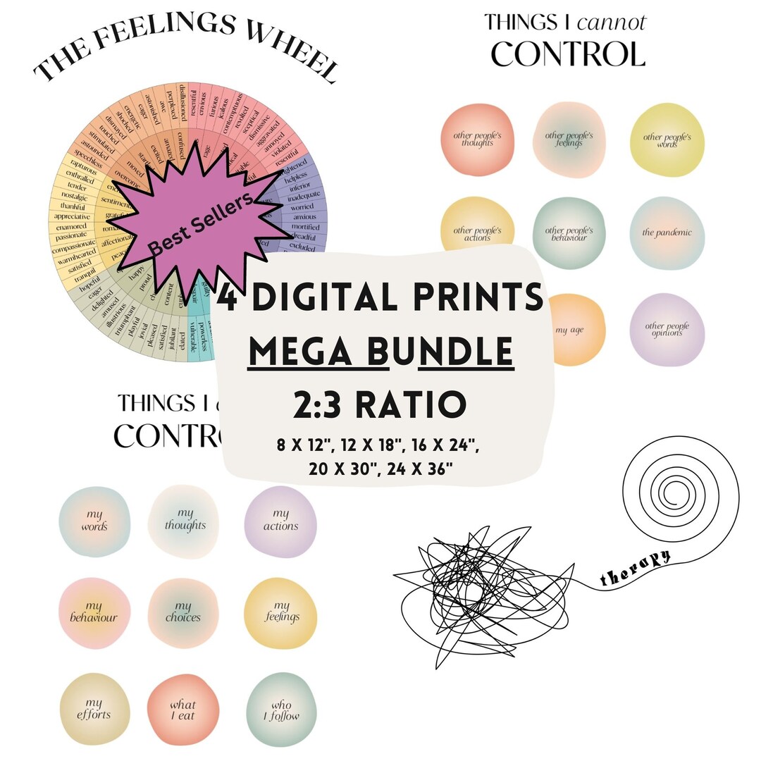 Mega Bundle POSTERS |set of 4| 2:3 Ratio Gallery Wall | Counseling ...