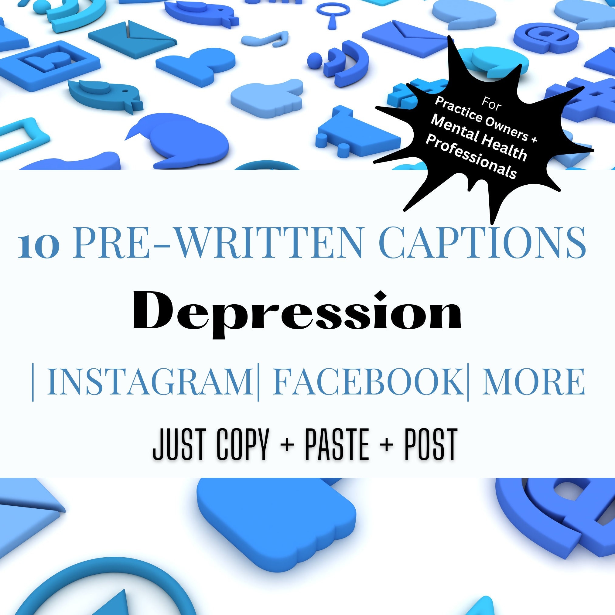 10 Pre-written Social Media Captions and Hashtags on Depression ...