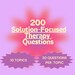 200 Solution Focused Therapy Questions | Session Questions | Counselor ...
