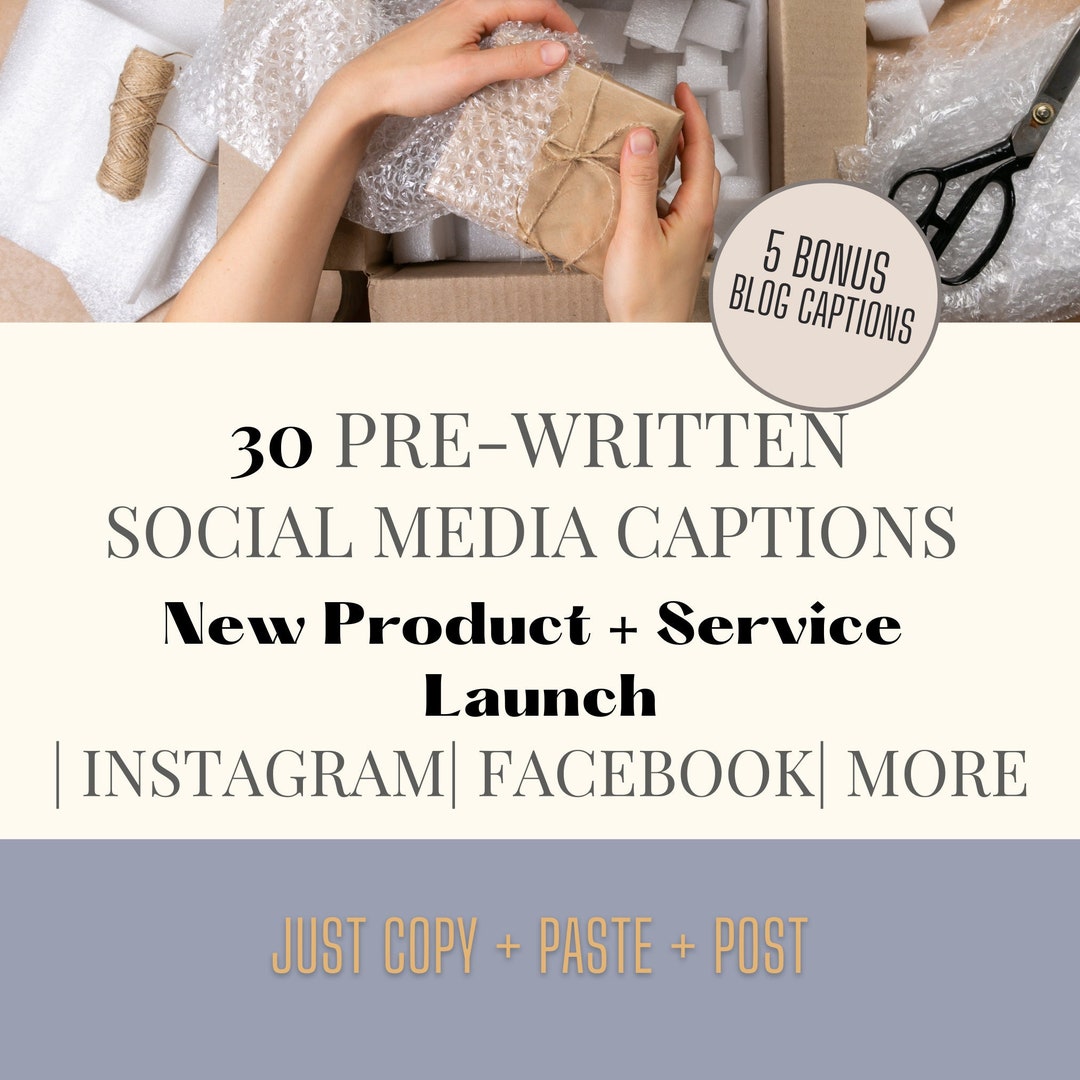 30 Pre-written Social Media Captions and Hashtags for Product ...