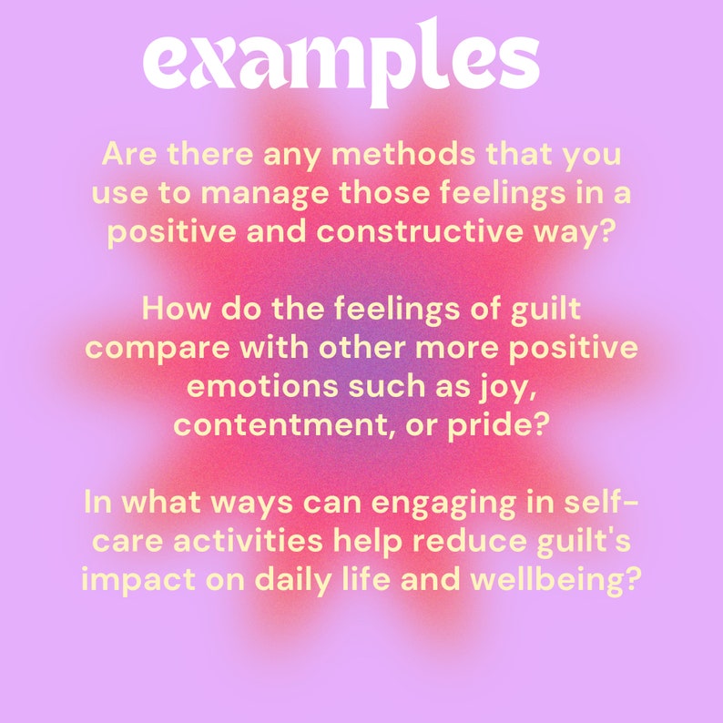 30 Therapeutic Questions on Guilt and Self Compassion Mental Health ...