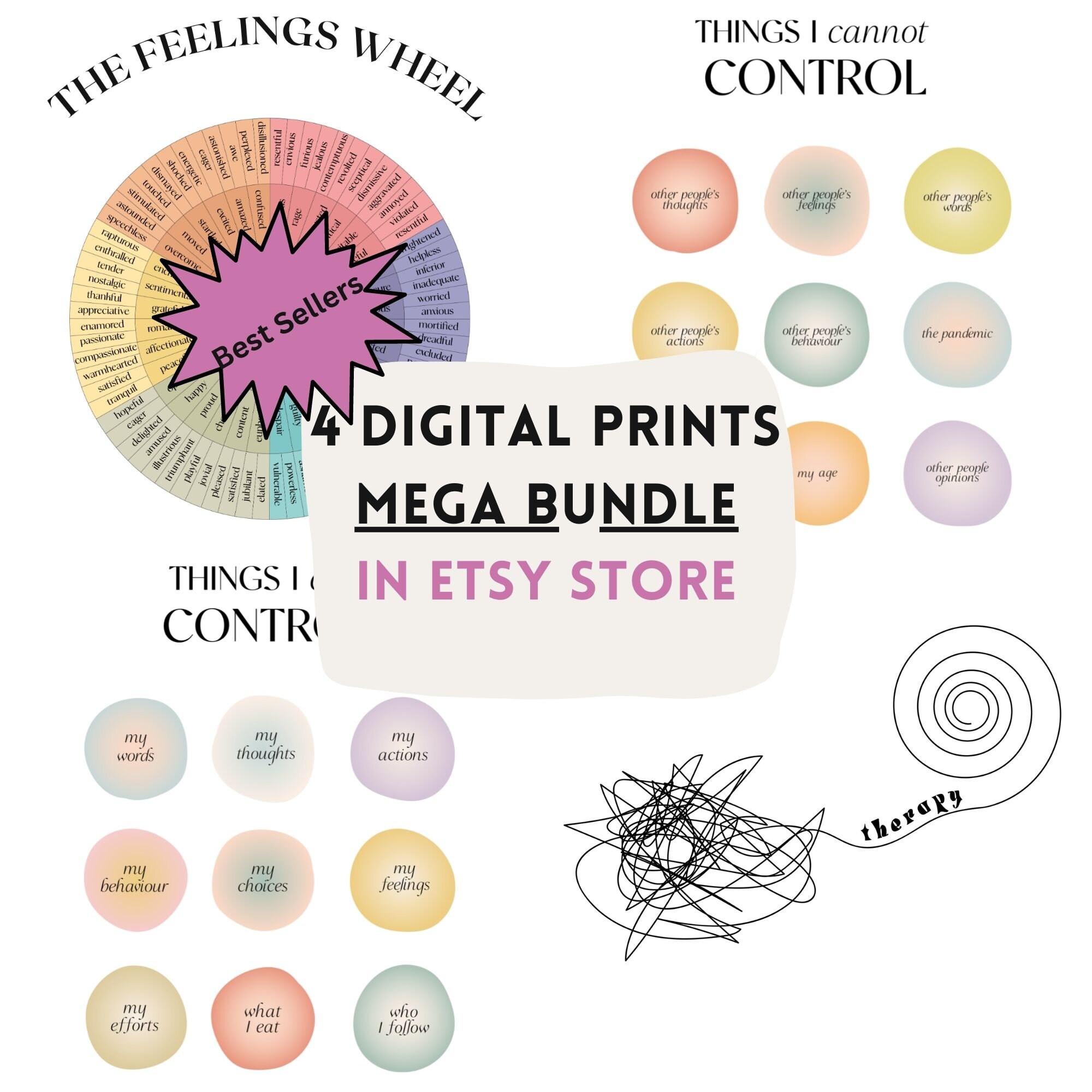 Mental Health POSTER| Gallery Wall | Therapy Decor| Counseling ...