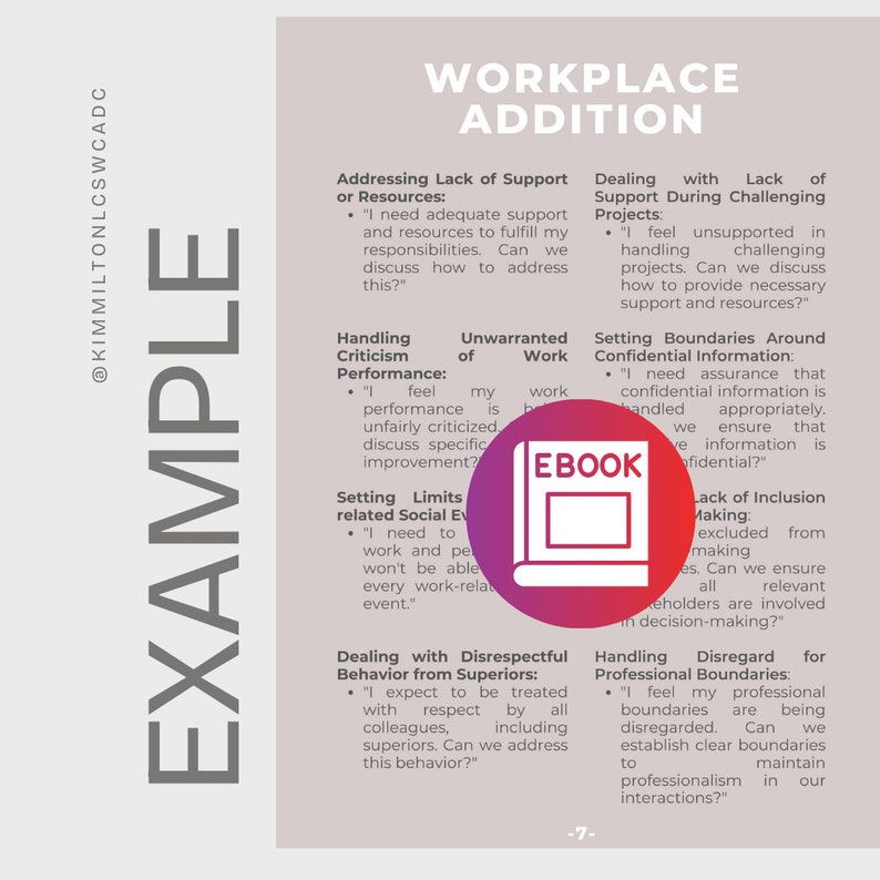 Pre-written Scripts |setting Boundaries | Workplace Toxic Work ...