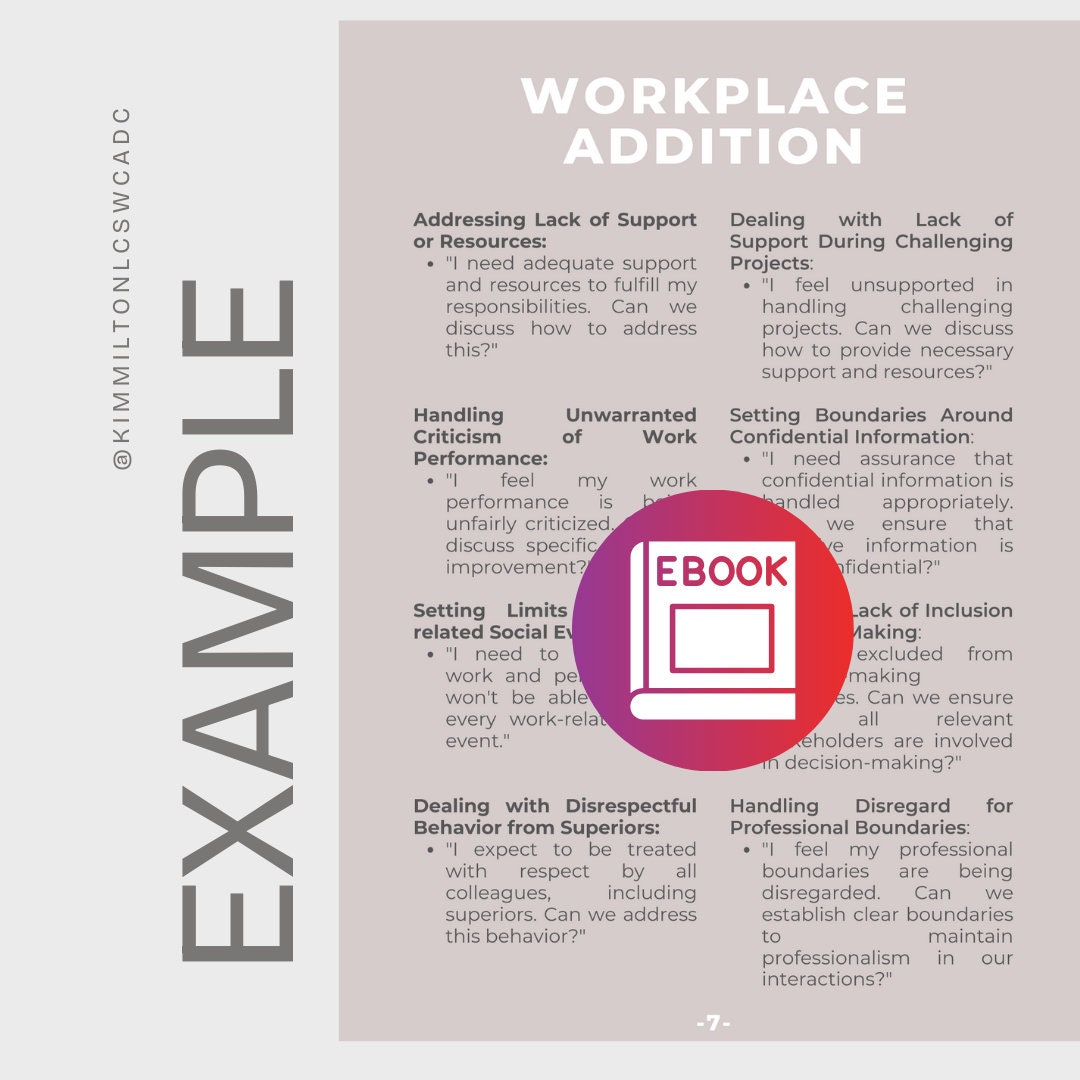 Pre-written Scripts |setting Boundaries | Workplace Toxic Work ...