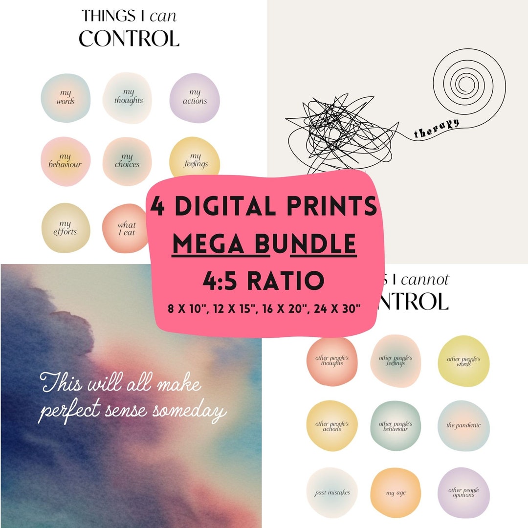 Mega Bundle POSTERS |set of 4| 4:5 Ratio Gallery Wall | Counseling ...