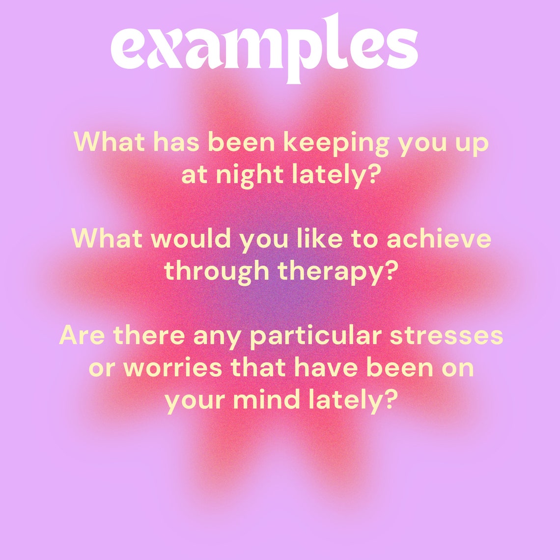 30 Therapeutic Questions Initial Therapy Session Mental Health Therapy ...