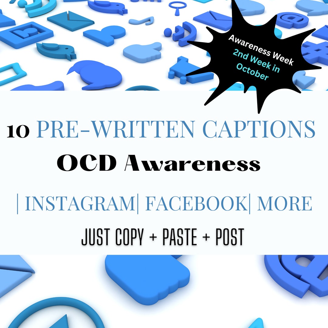 10 Pre-written Social Media Captions and Hashtags on OCD Awareness ...
