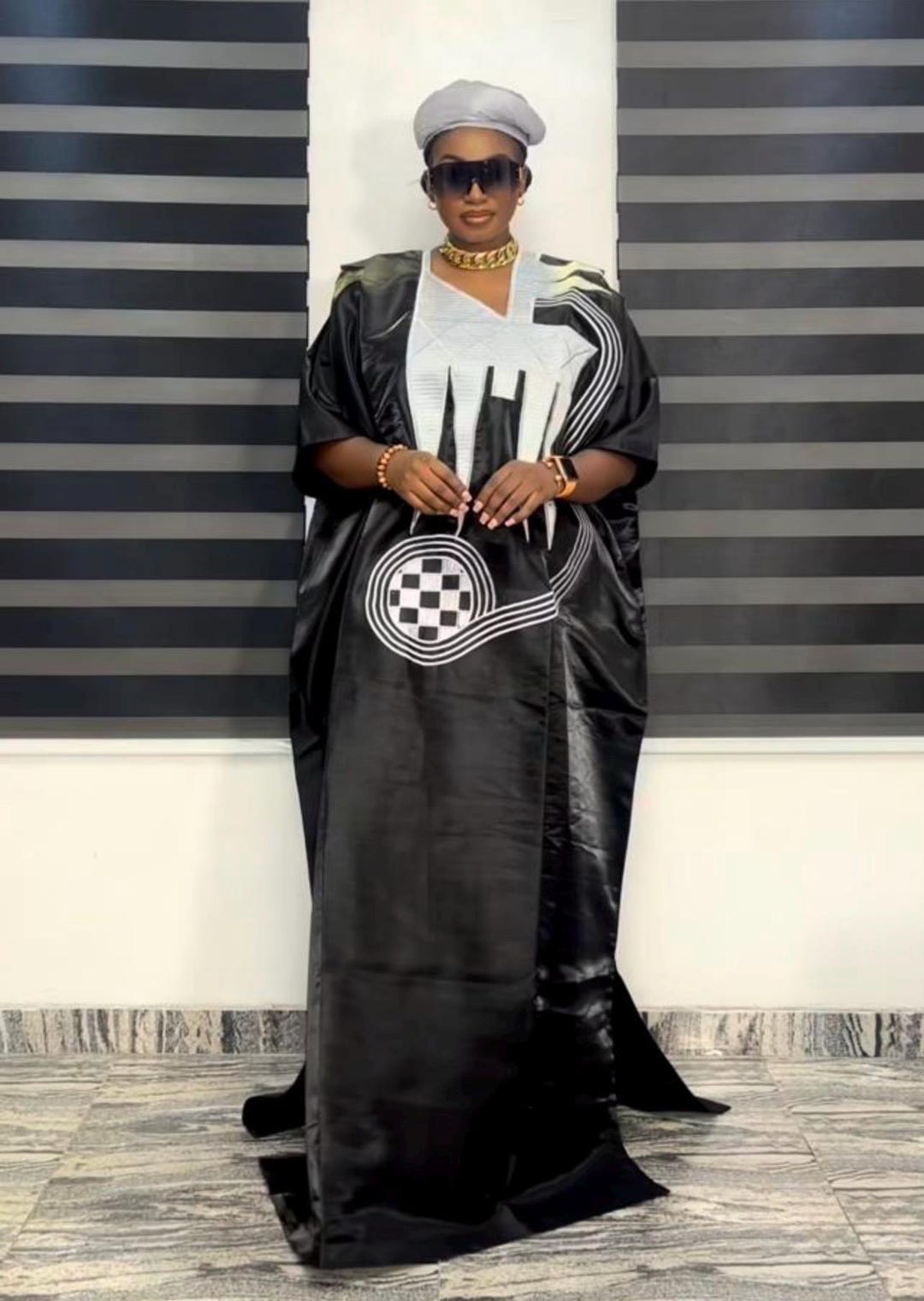 African Embroidery Liquid Mikado Boubou | Mikado | Long Danshiki ...