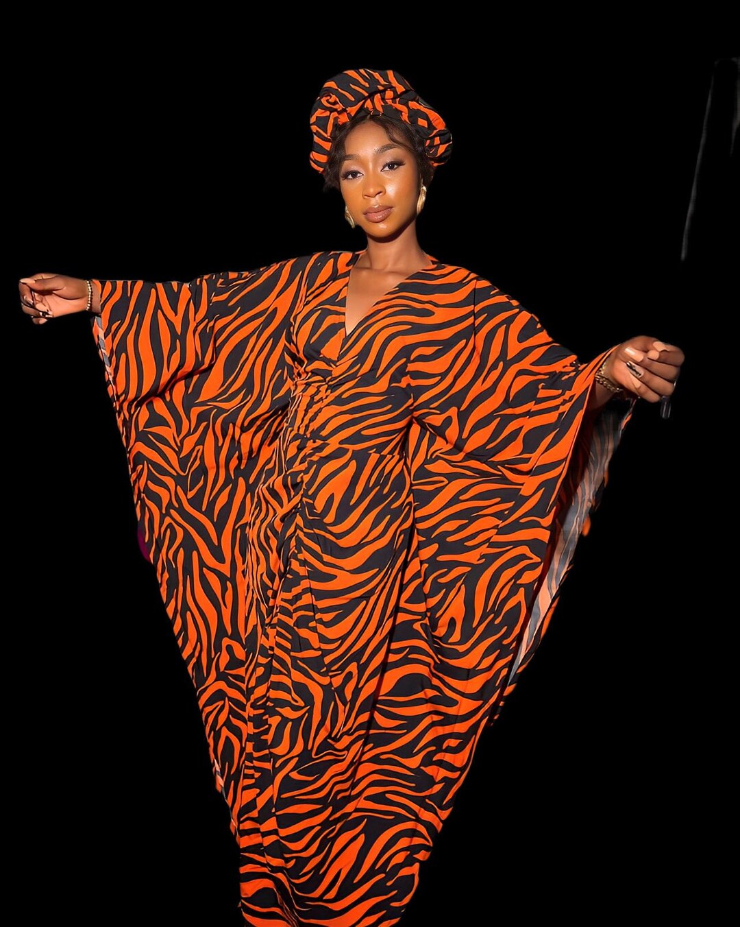 African Crepe Dress|summer Danshiki |crepe Kaftan| African Print Dress ...