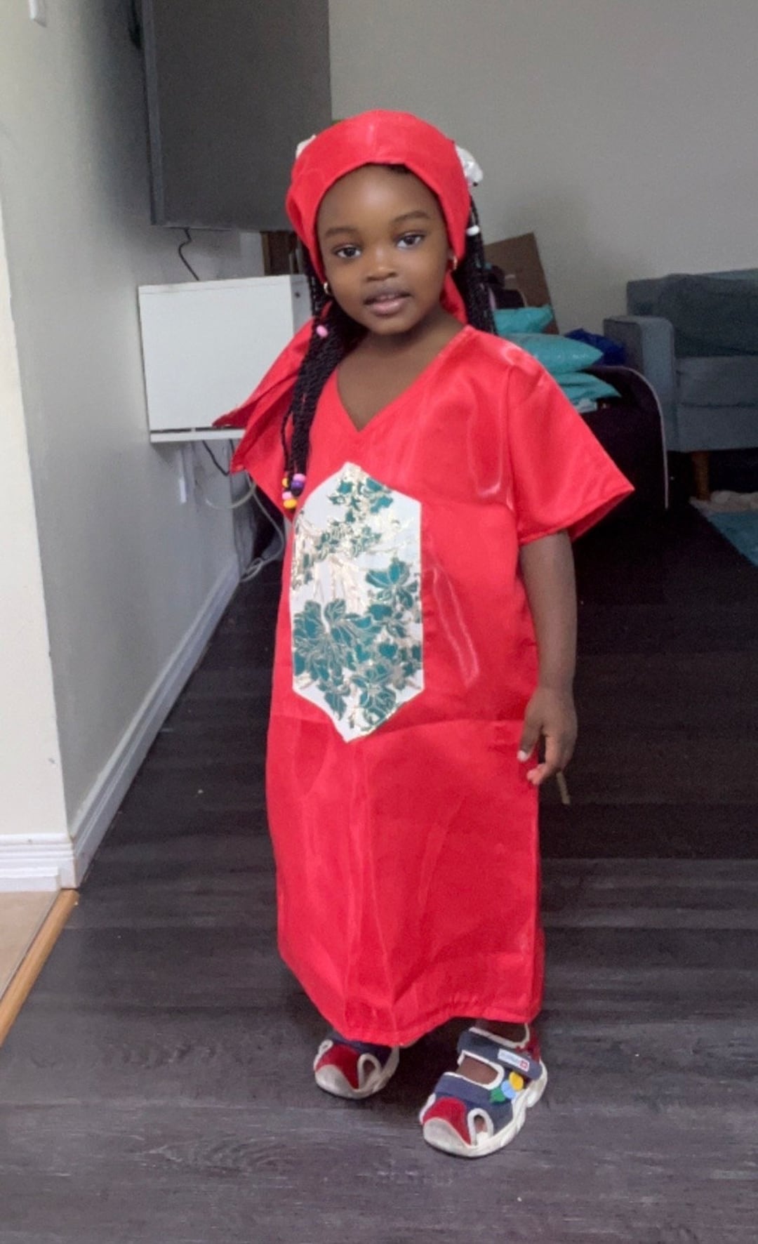 African Boubou Dress for Kids| Brocade African Baby Girl Outfit| Eid ...