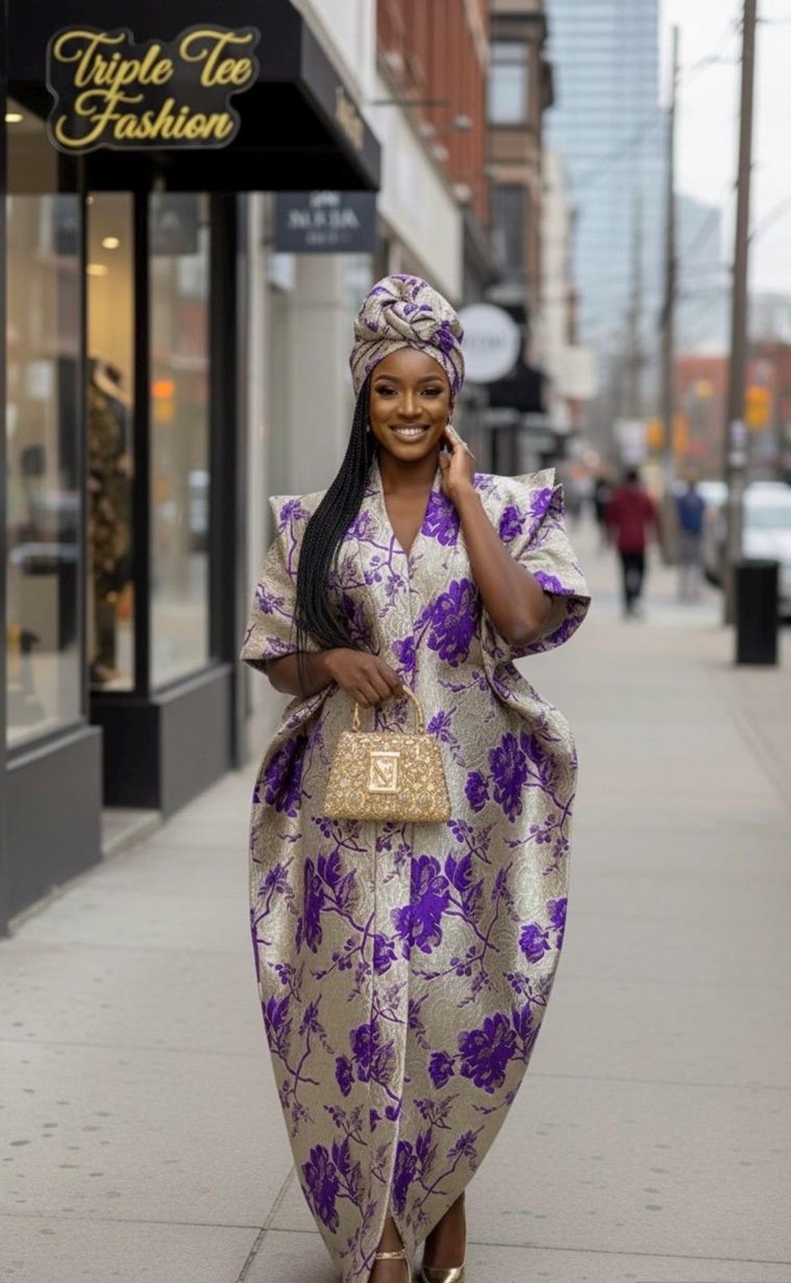 African Brocade Boubou Dress| Rich Aunty| Danshiki | Kaftan| Jalabiya ...