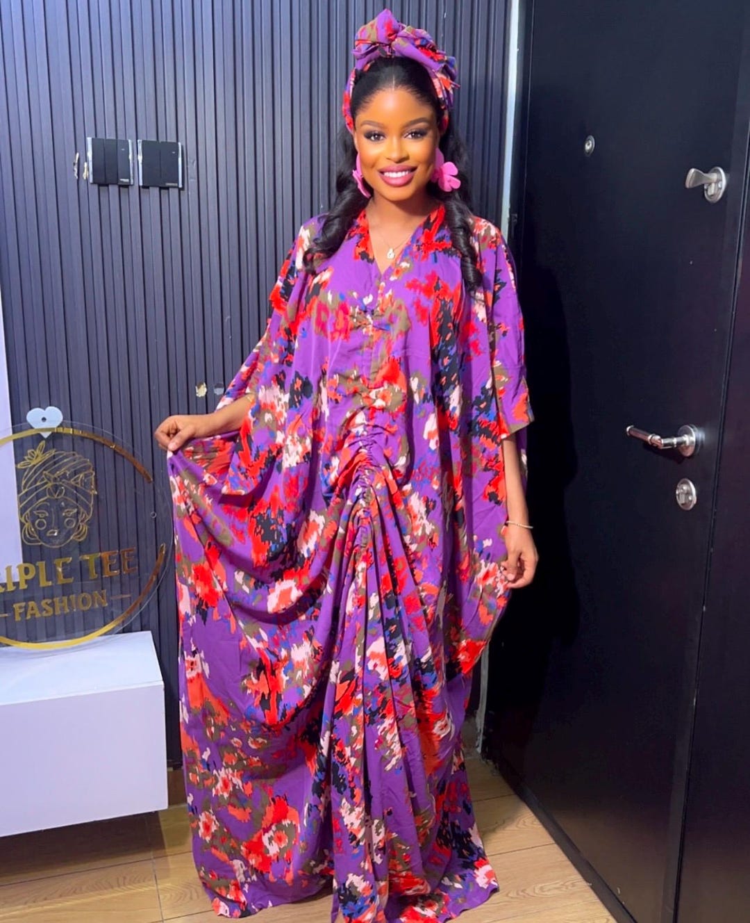 African Crepe Dress|summer Danshiki |crepe Kaftan| African Print Dress ...