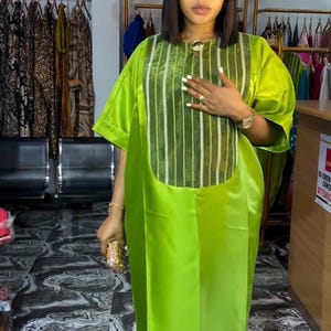 African Liquid Mikado Boubou Danshiki Kaftan Jalabiya Rich Aunty ...