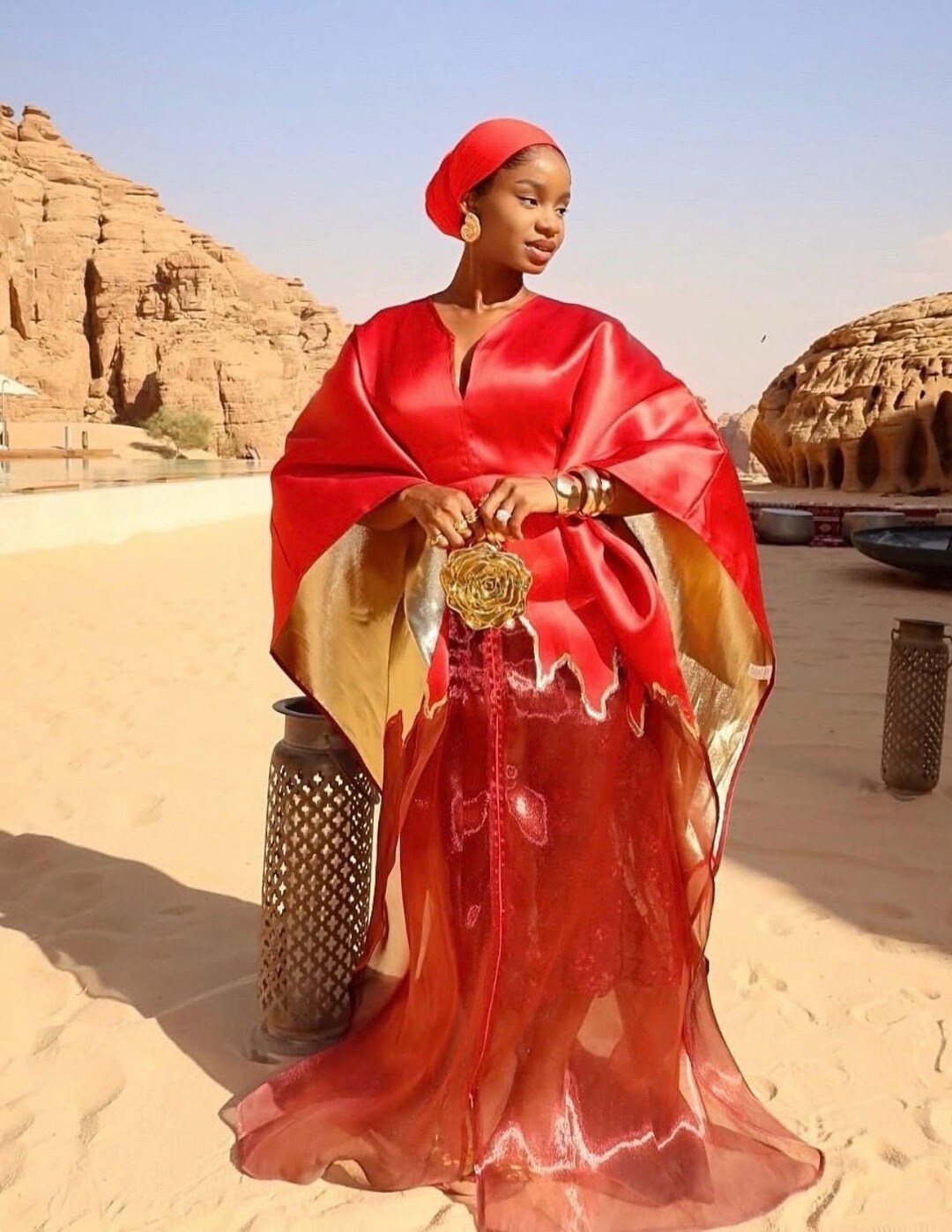 African Brocade Organza Boubou Dress| Rich Aunty| Danshiki | Kaftan ...