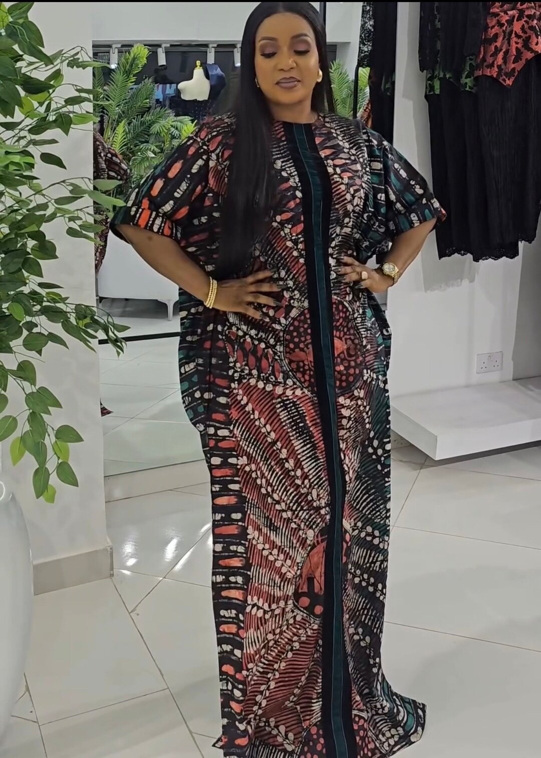 African Adire Batik Dress| Danshiki | Kaftan| Handmade African Print ...