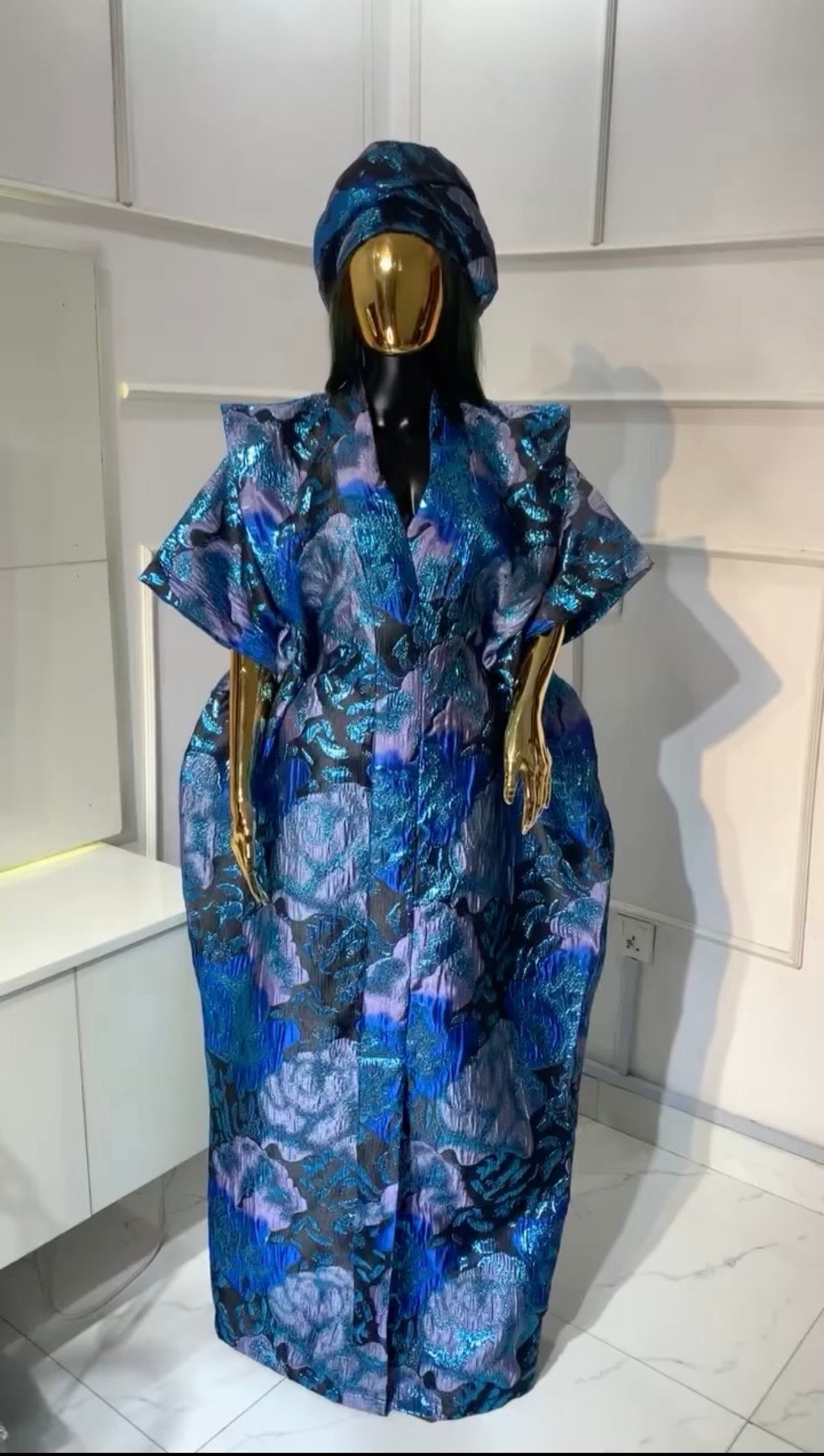 African Brocade Boubou Dress| Rich Aunty| Danshiki | Kaftan| Jalabiya ...