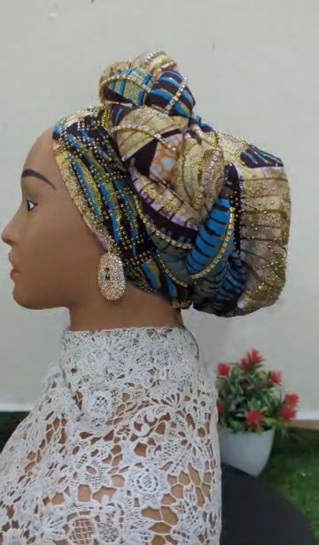 Luxury Ankara Turban Hat for Ladies| Pre Tied Hat| Pre Styled Head Tie ...