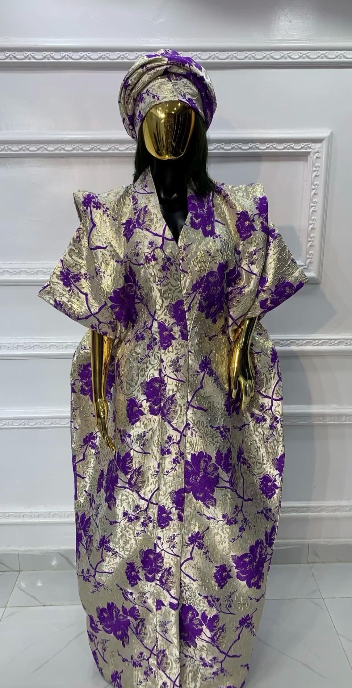 African Brocade Boubou Dress| Rich Aunty| Danshiki | Kaftan| Jalabiya ...