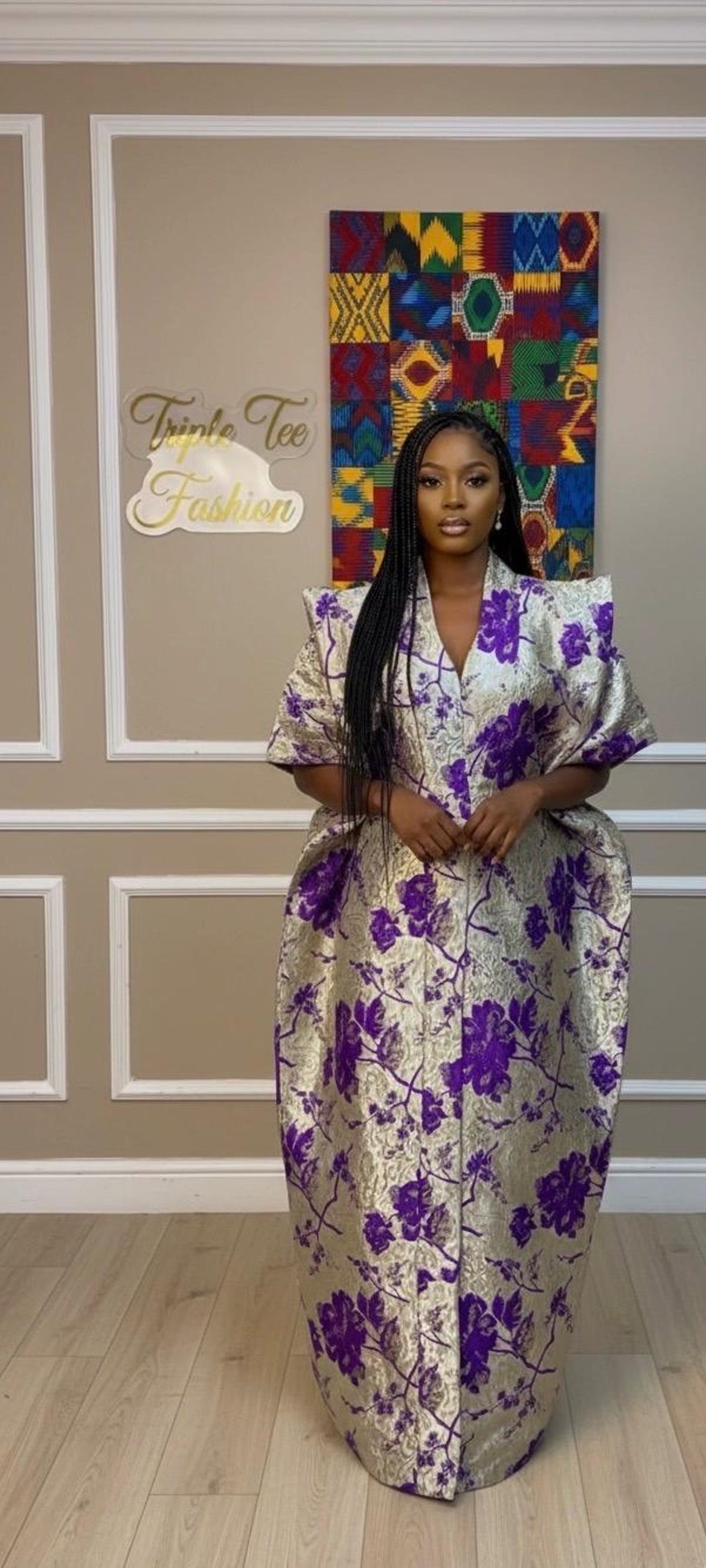 African Brocade Boubou Dress| Rich Aunty| Danshiki | Kaftan| Jalabiya ...