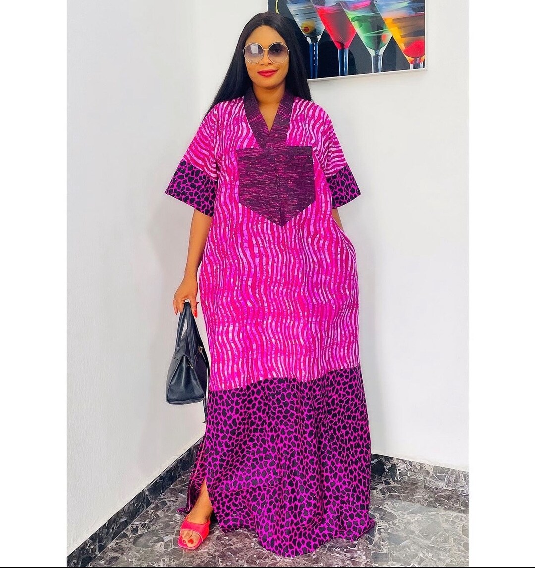 African Ankara Boubou Dress Kaftan Handmade African Print Dress ...