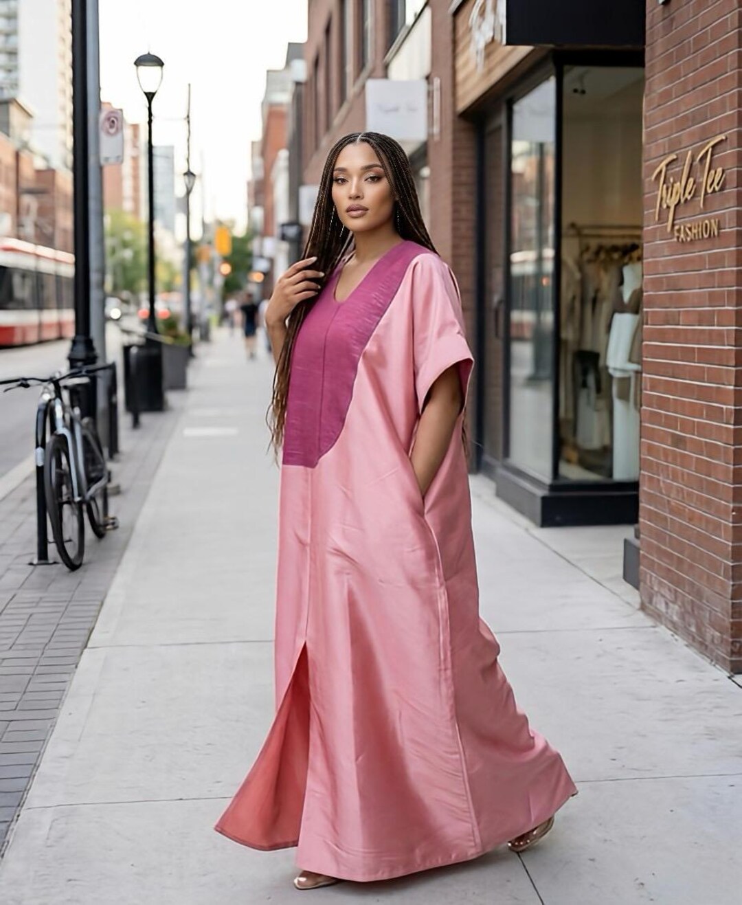 Mikado Aso Oke Boubou Dress: Oversized African Kaftan - Etsy