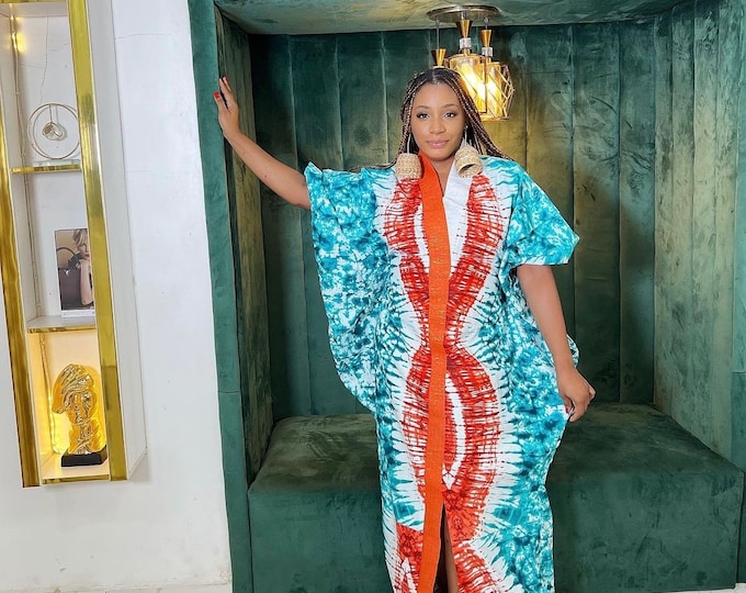 Adire/kampala/ankara Bou Bou Dresses, Tye&dye Bubu, Women Bubu Dresses ...