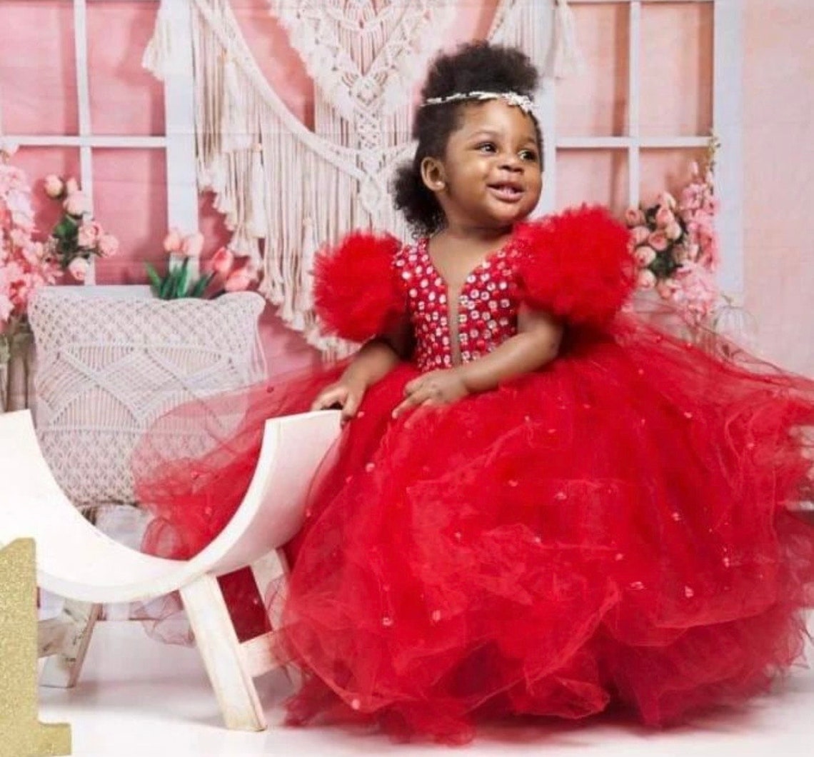 Beautiful Princess Baby Girl Birthday Dress Flower Girl - Etsy