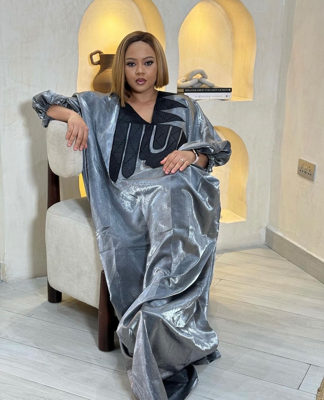 African Embroidery Liquid Mikado Boubou | Mikado | Long Danshiki ...