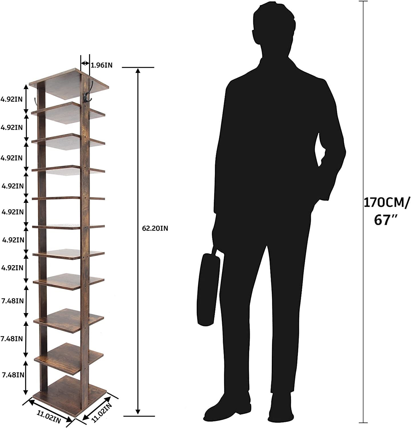 Personalized Shoe Rack Entryway Shoe Tower Vertical Shoe - Etsy