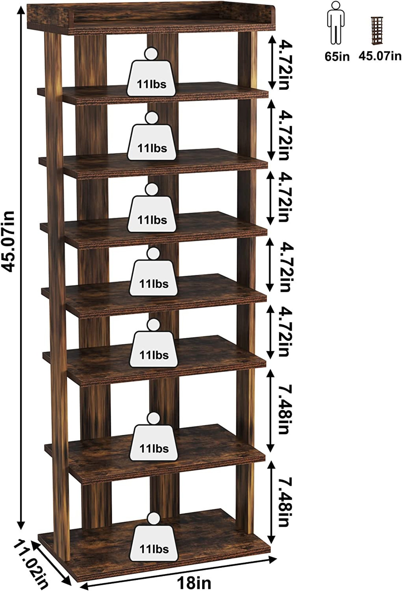Personalized Shoe Rack Entryway Shoe Tower Vertical Shoe - Etsy