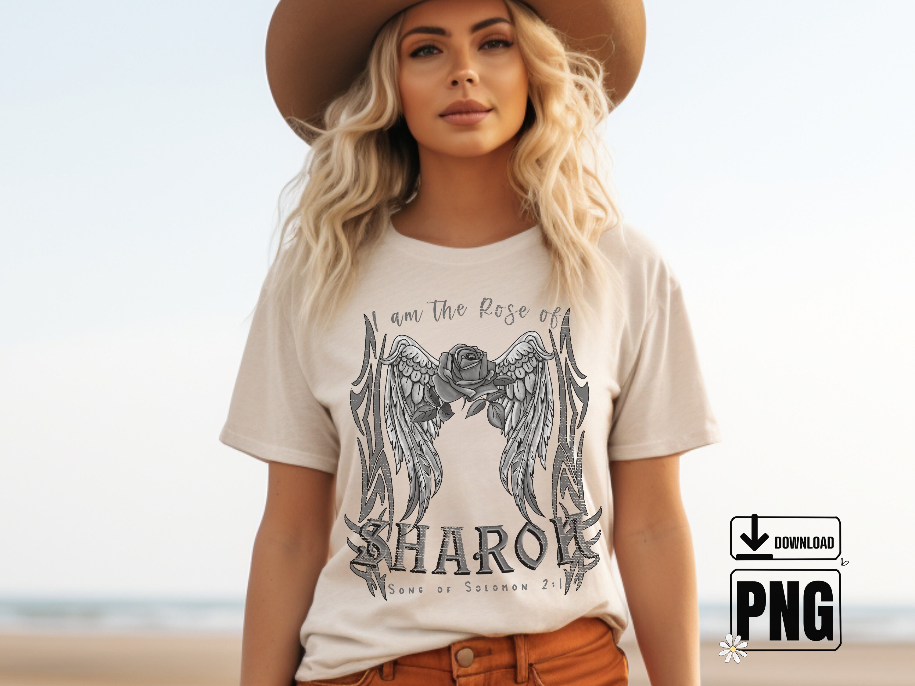 I Am the Rose of Sharon Bible Verse Png, Song of Solomon 2:1, Graphic ...