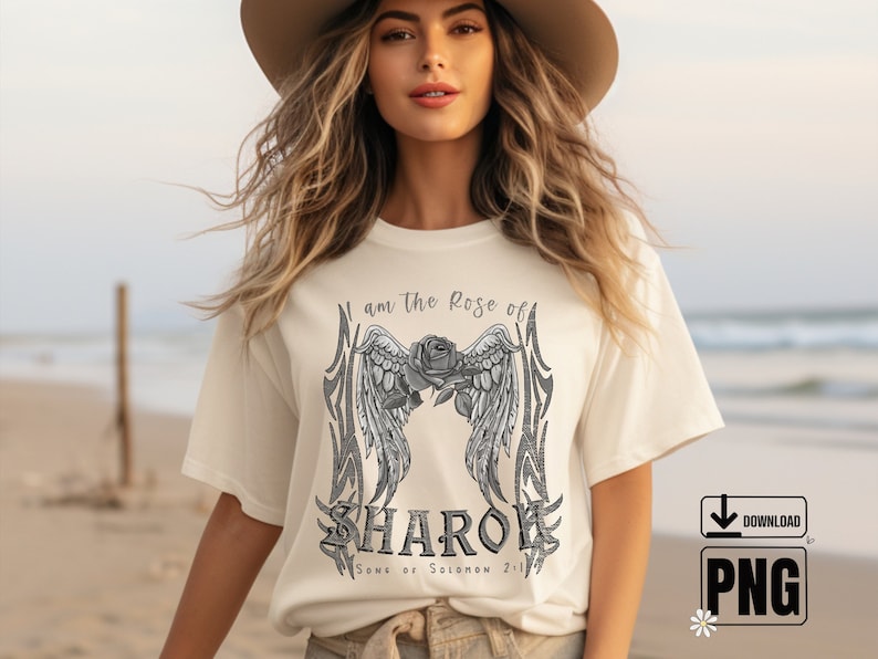 I Am the Rose of Sharon Bible Verse Png, Song of Solomon 2:1, Graphic ...