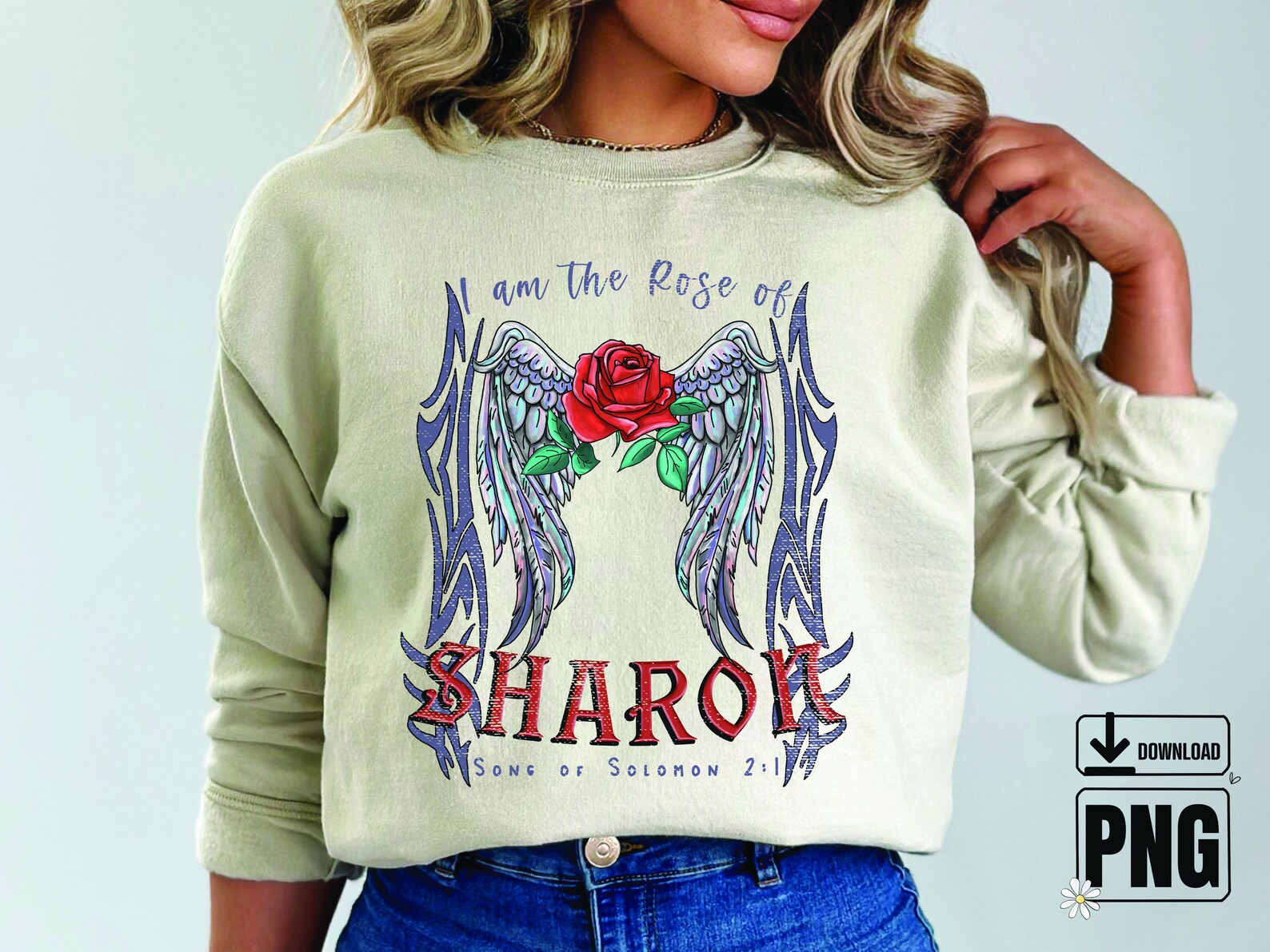 I Am the Rose of Sharon Bible Verse Png Song of Solomon 2:1 - Etsy