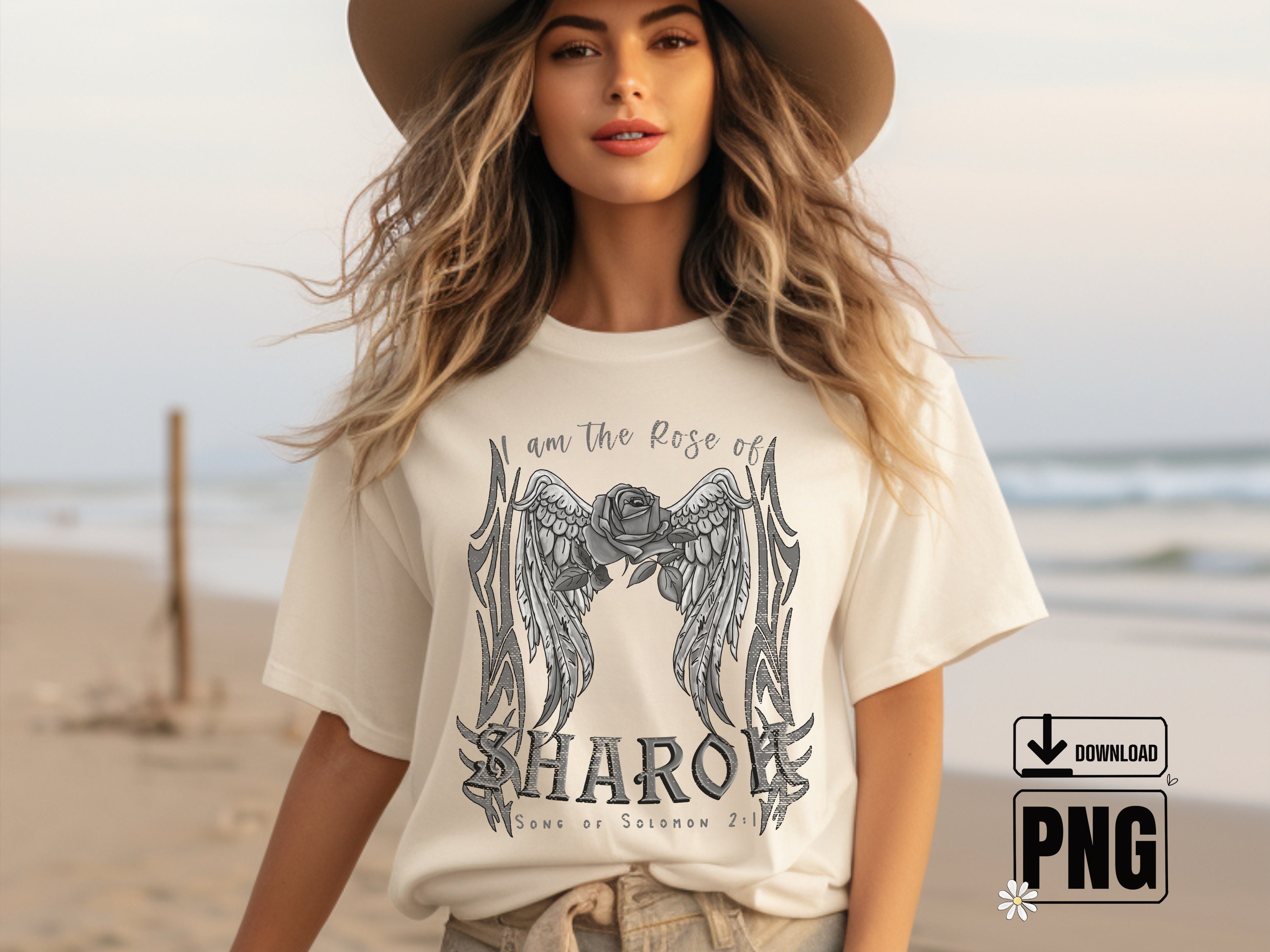 I Am the Rose of Sharon Bible Verse Png, Song of Solomon 2:1, Graphic ...