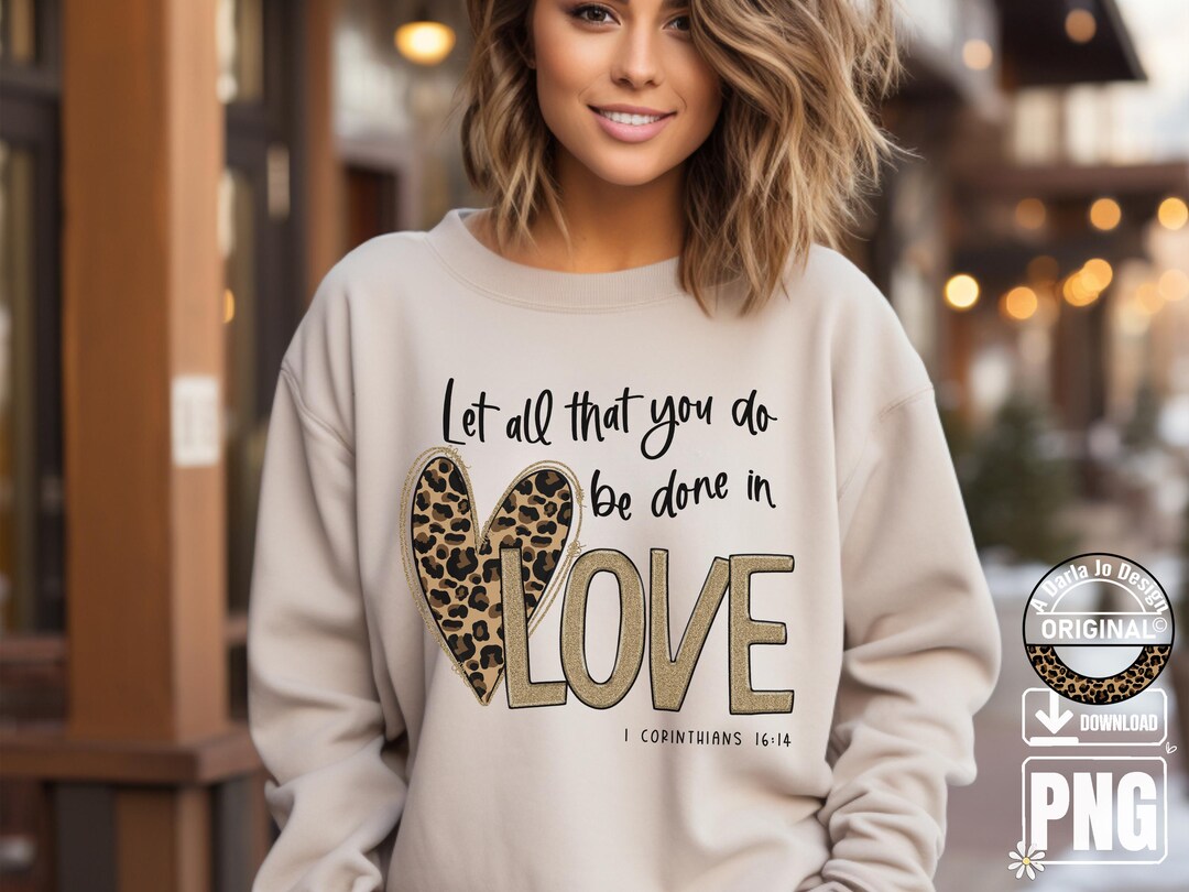 Love, 1 Corinthians 16:14 Bible Verse, Leopard Print Heart, PNG, Christian Graphic, Kingdom ...