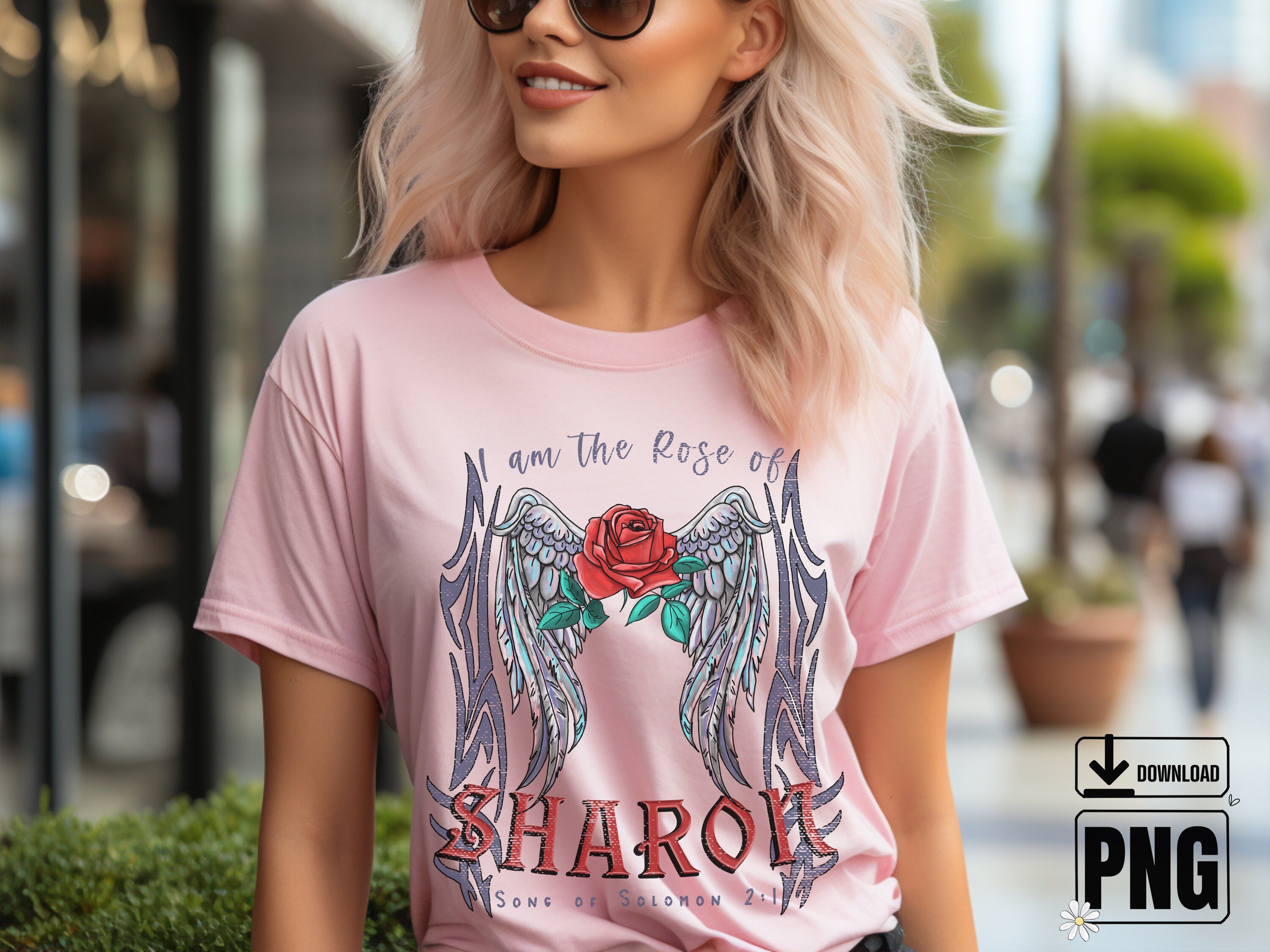 I Am the Rose of Sharon Bible Verse Png, Song of Solomon 2:1, Graphic ...