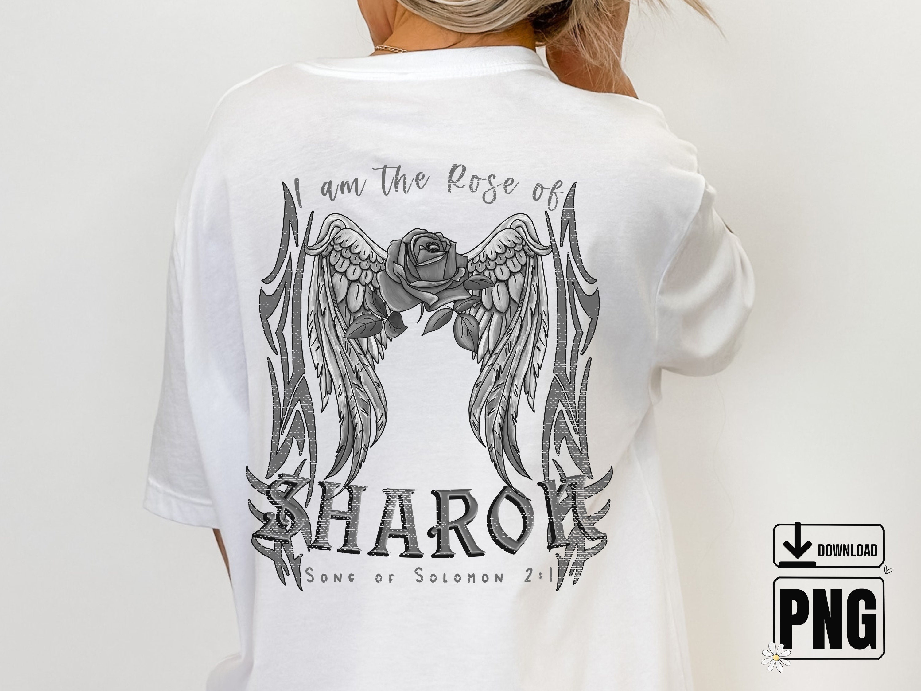 I Am the Rose of Sharon Bible Verse Png Song of Solomon 2:1 - Etsy
