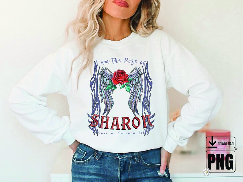 I Am the Rose of Sharon Bible Verse Png Song of Solomon 2:1 - Etsy