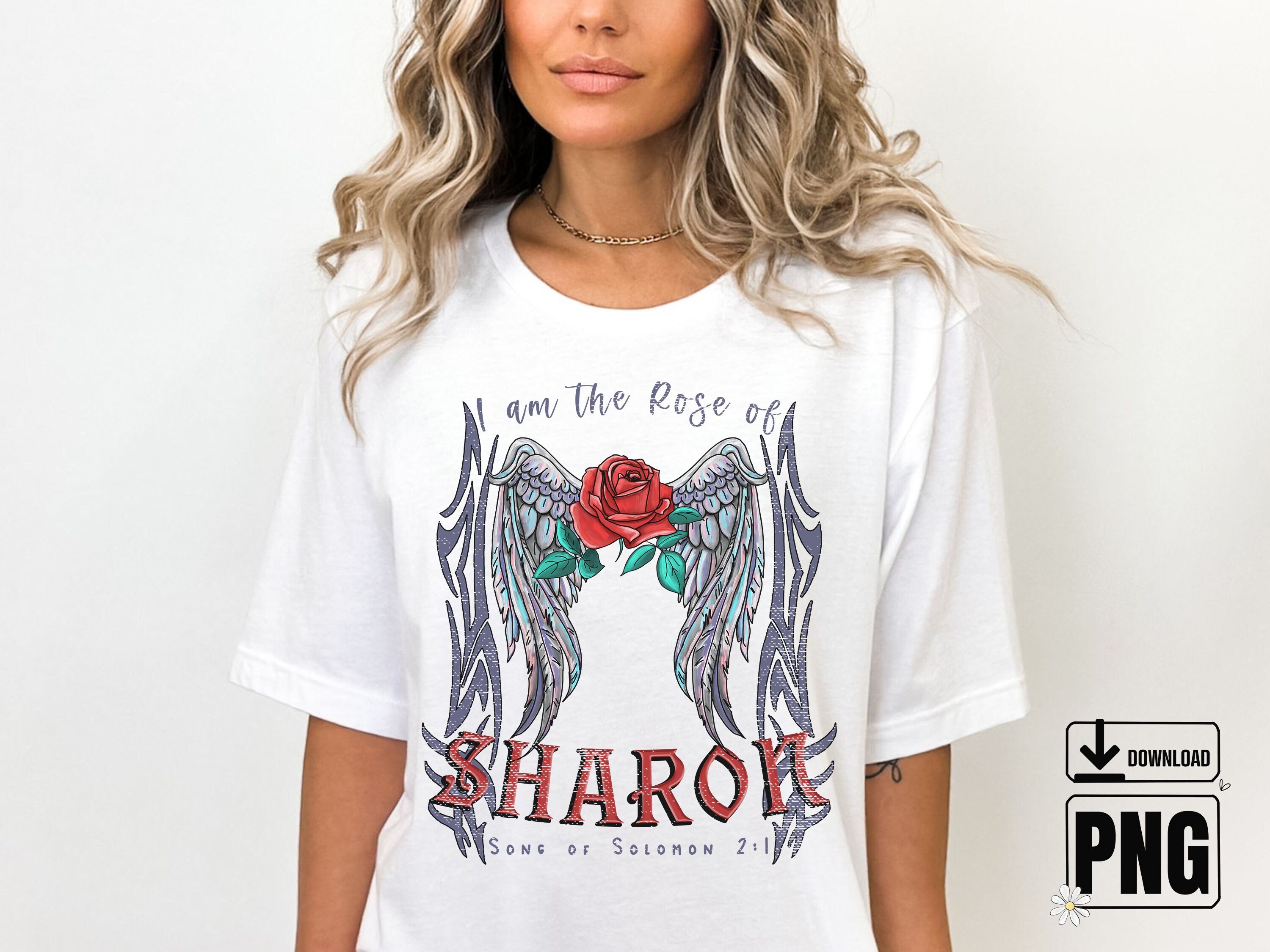 I Am the Rose of Sharon Bible Verse Png Song of Solomon 2:1 - Etsy