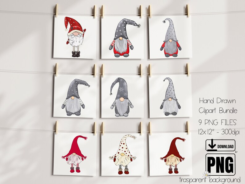 Christmas Gnomes Png Files Christmas Clipart Winter Clipart - Etsy