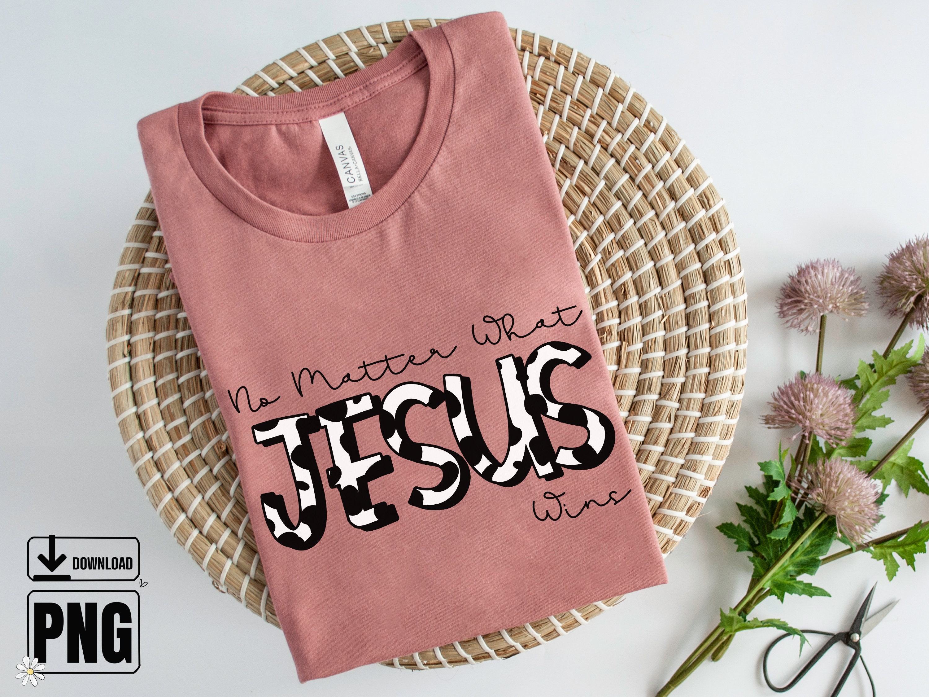 Jesus Wins Kingdom Minded PNG Download Black and White - Etsy