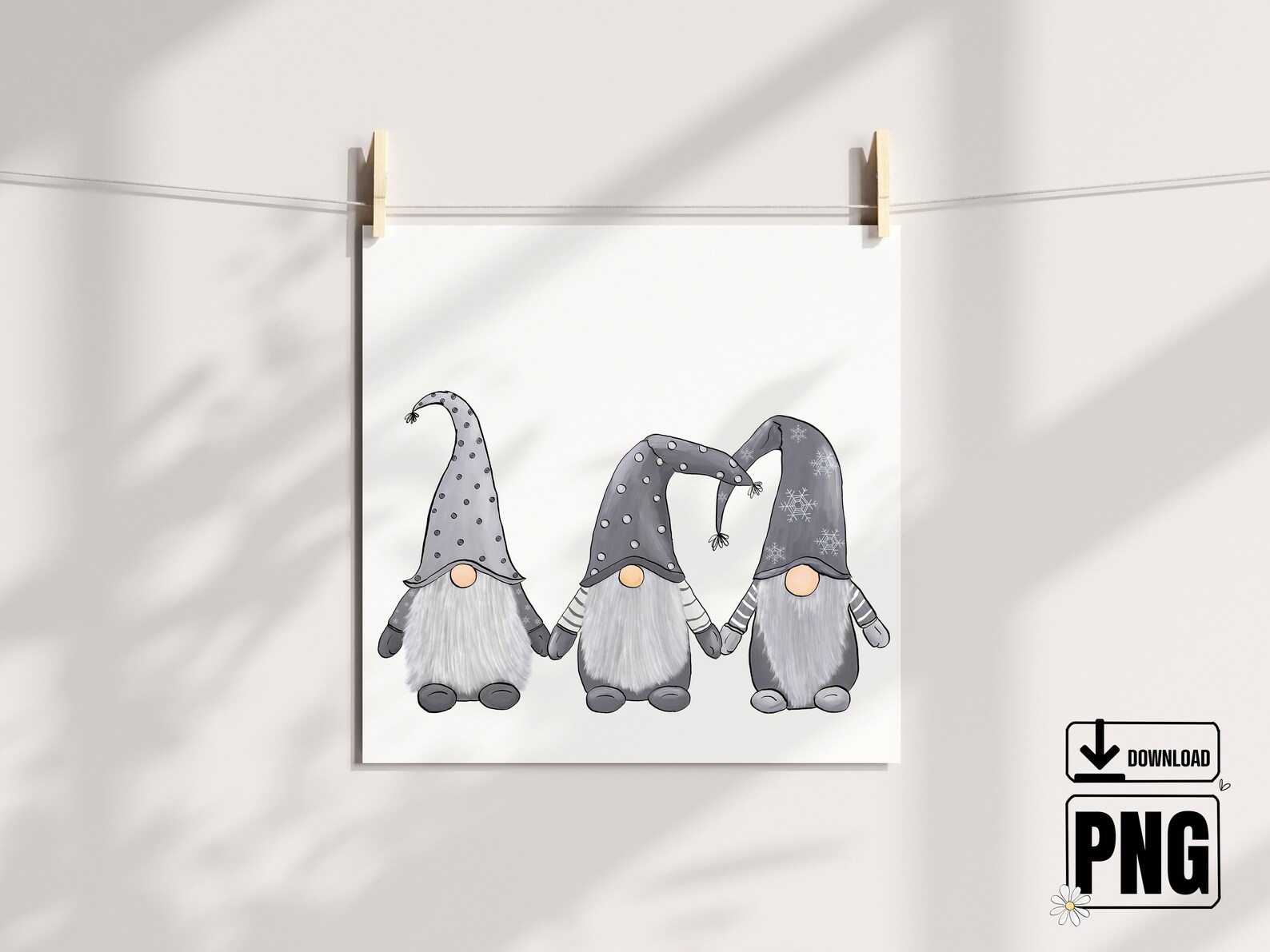 Winter Gnomes Clipart, Christmas Gnomes Clipart, Nordic Gnomes Clipart ...