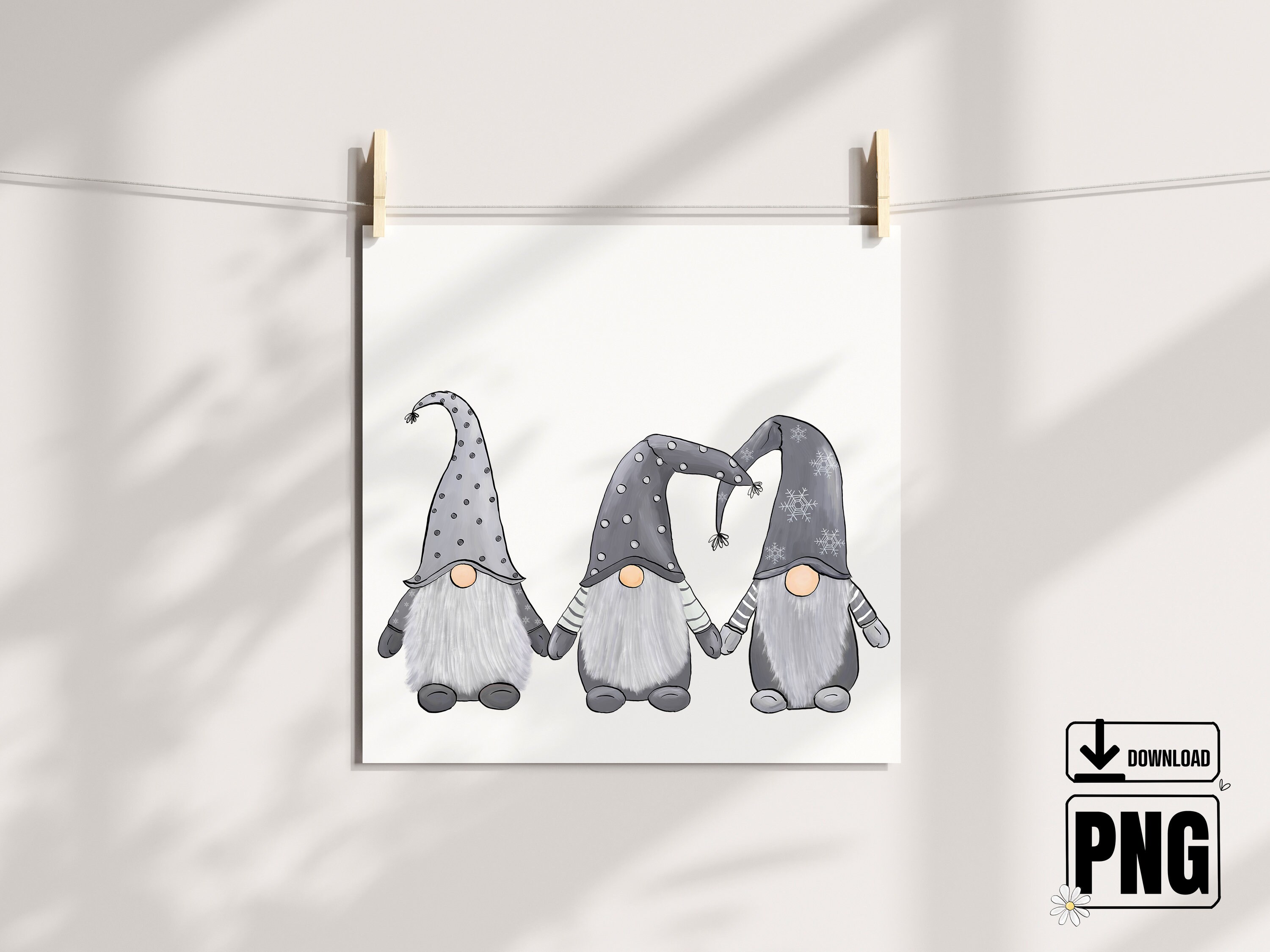 Winter Gnomes Clipart, Christmas Gnomes Clipart, Nordic Gnomes Clipart ...